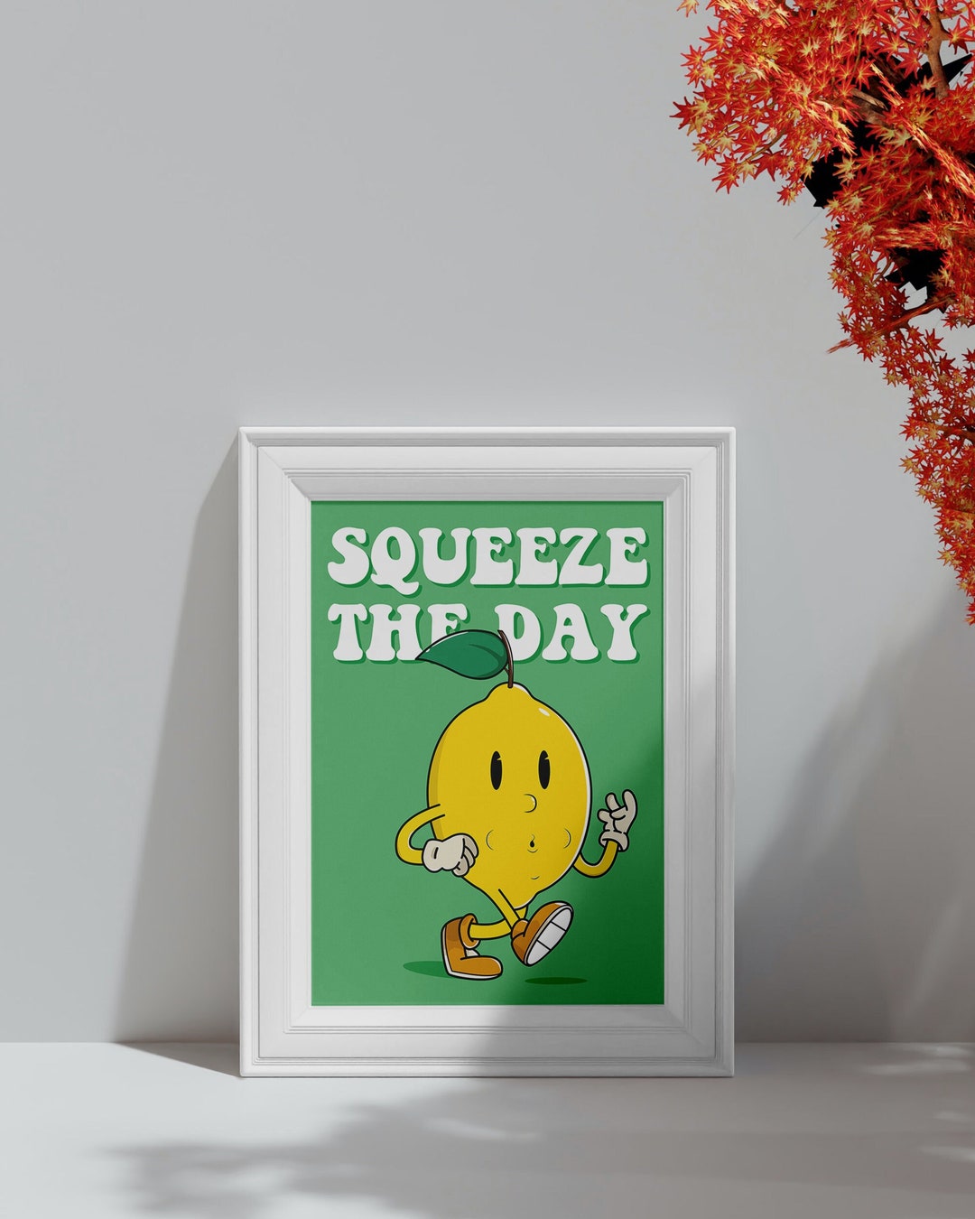 Squeeze the Day Digital Poster, Printable Retro Poster, Printable ...
