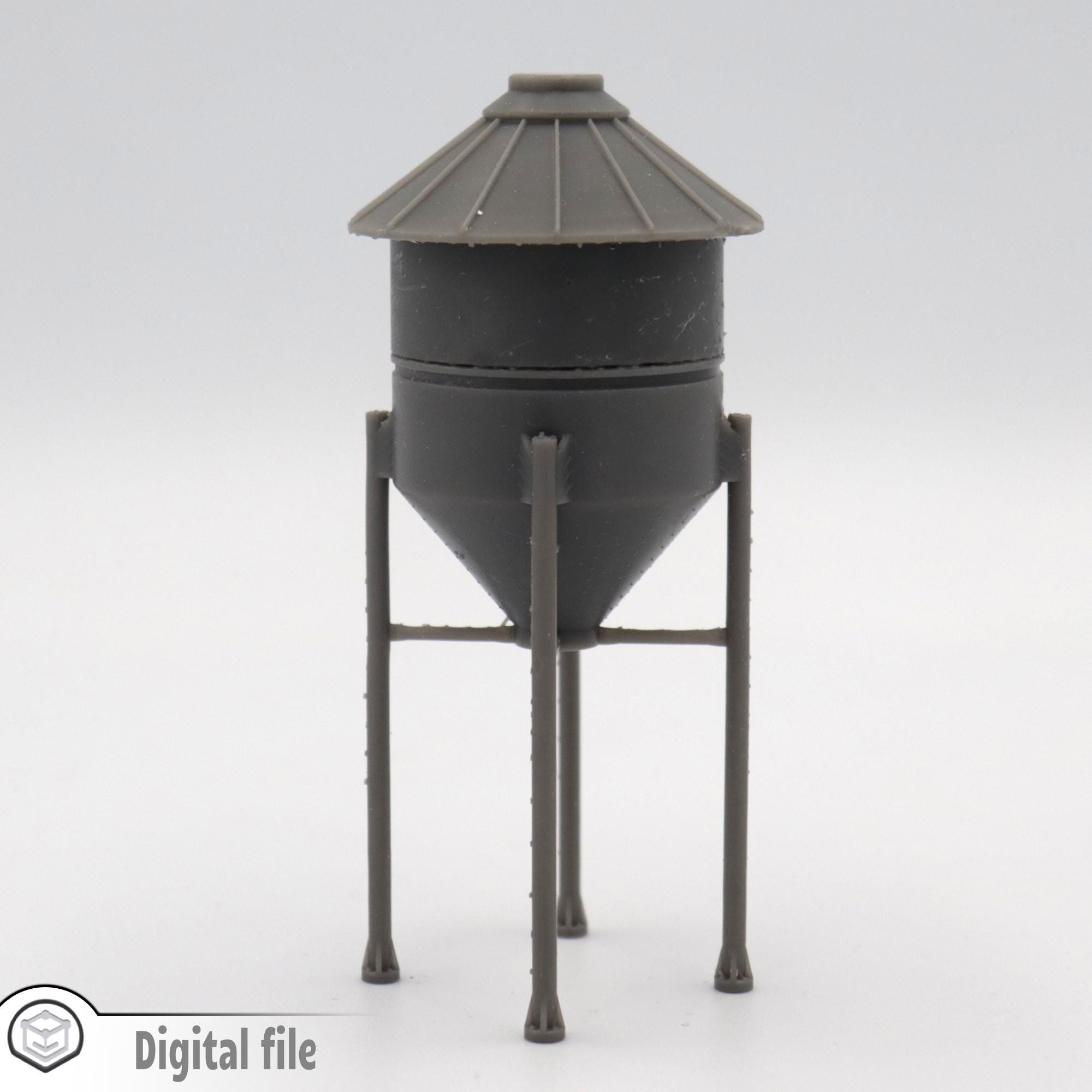 1:87 HO Tall Silo/water Tower Train Model 3D Stl File - Etsy