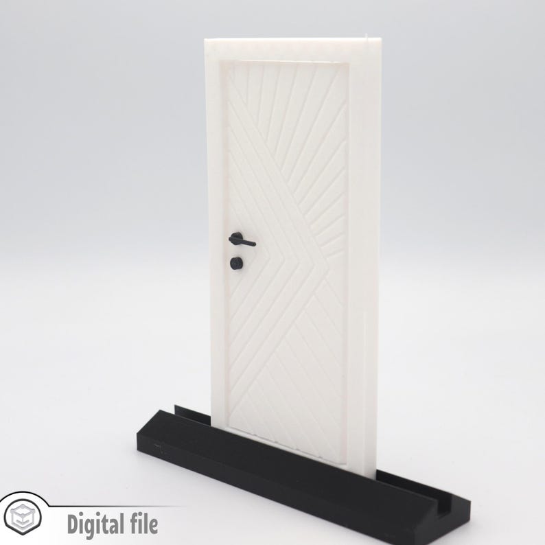 1:12 Miniature Functional Door Style 2 3d Stl File - Etsy