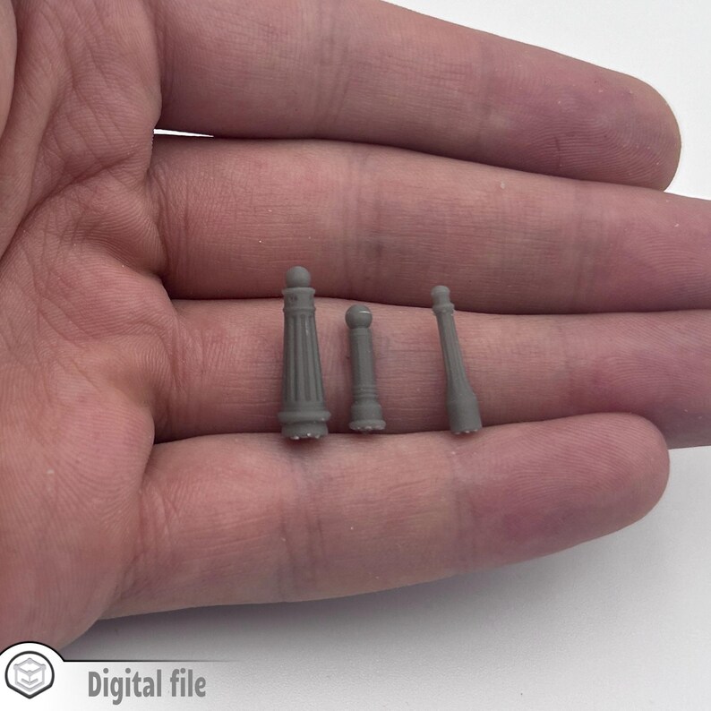 1:87 HO Set of 3 Urban Bollard #1 Train Model 3D Stl File - Etsy