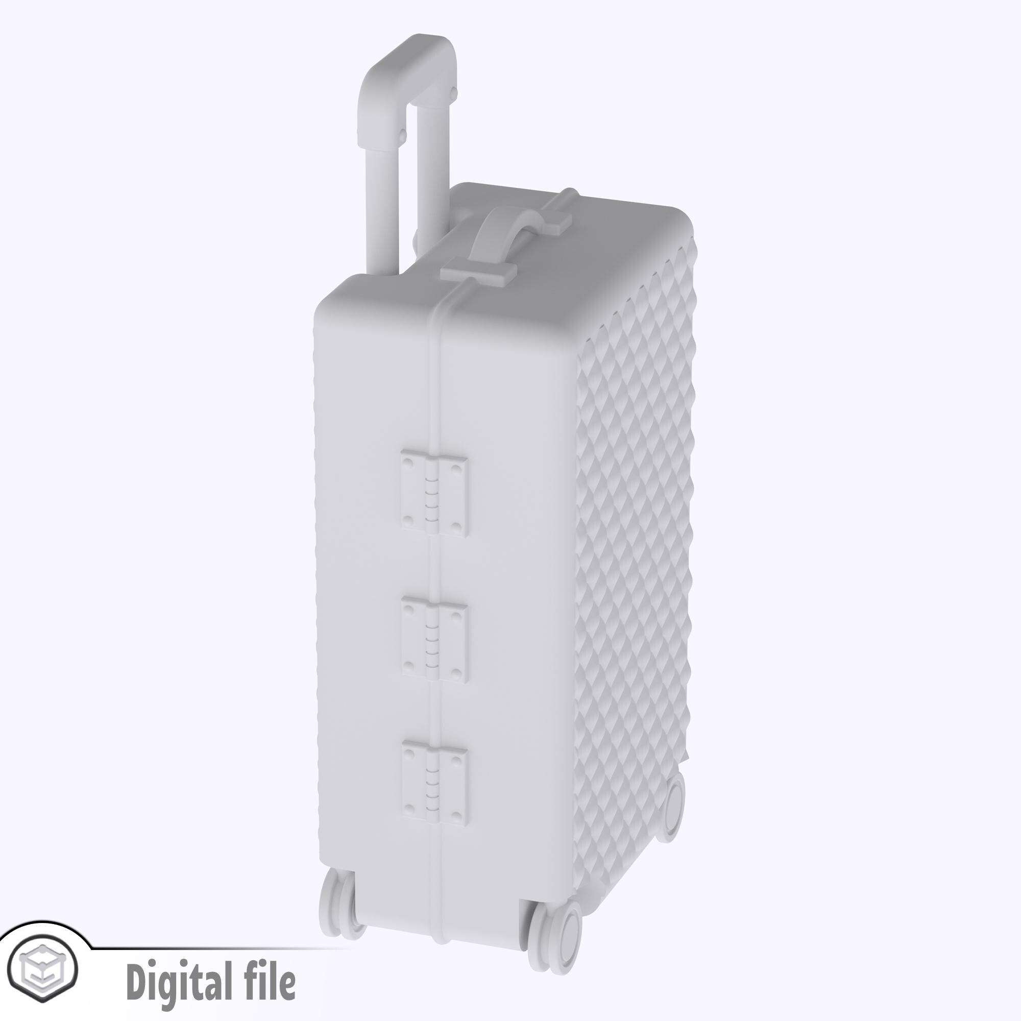 1:12 Miniature Rolling Suitcase #1 3d Stl File - Etsy