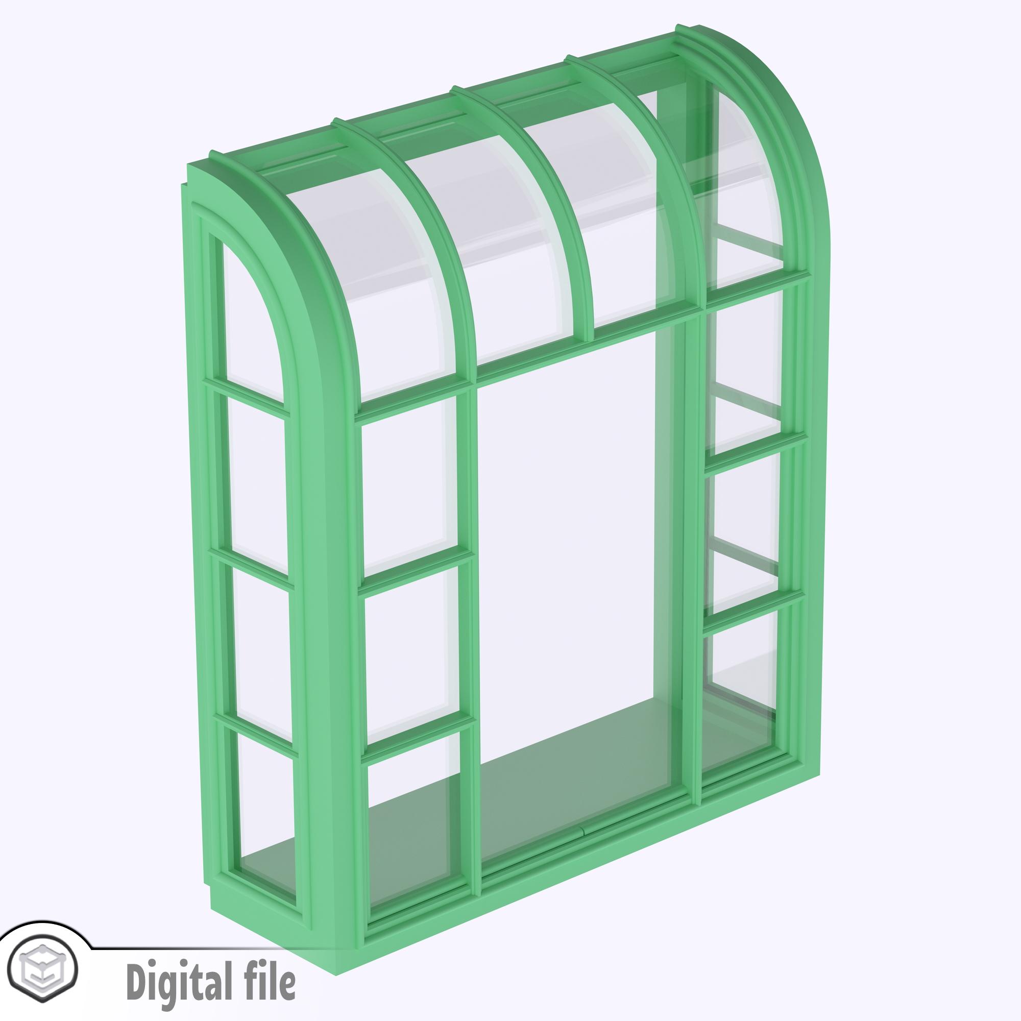 1:12 Miniature Bay Window Greenhouse Multi-color and Multi-material ...