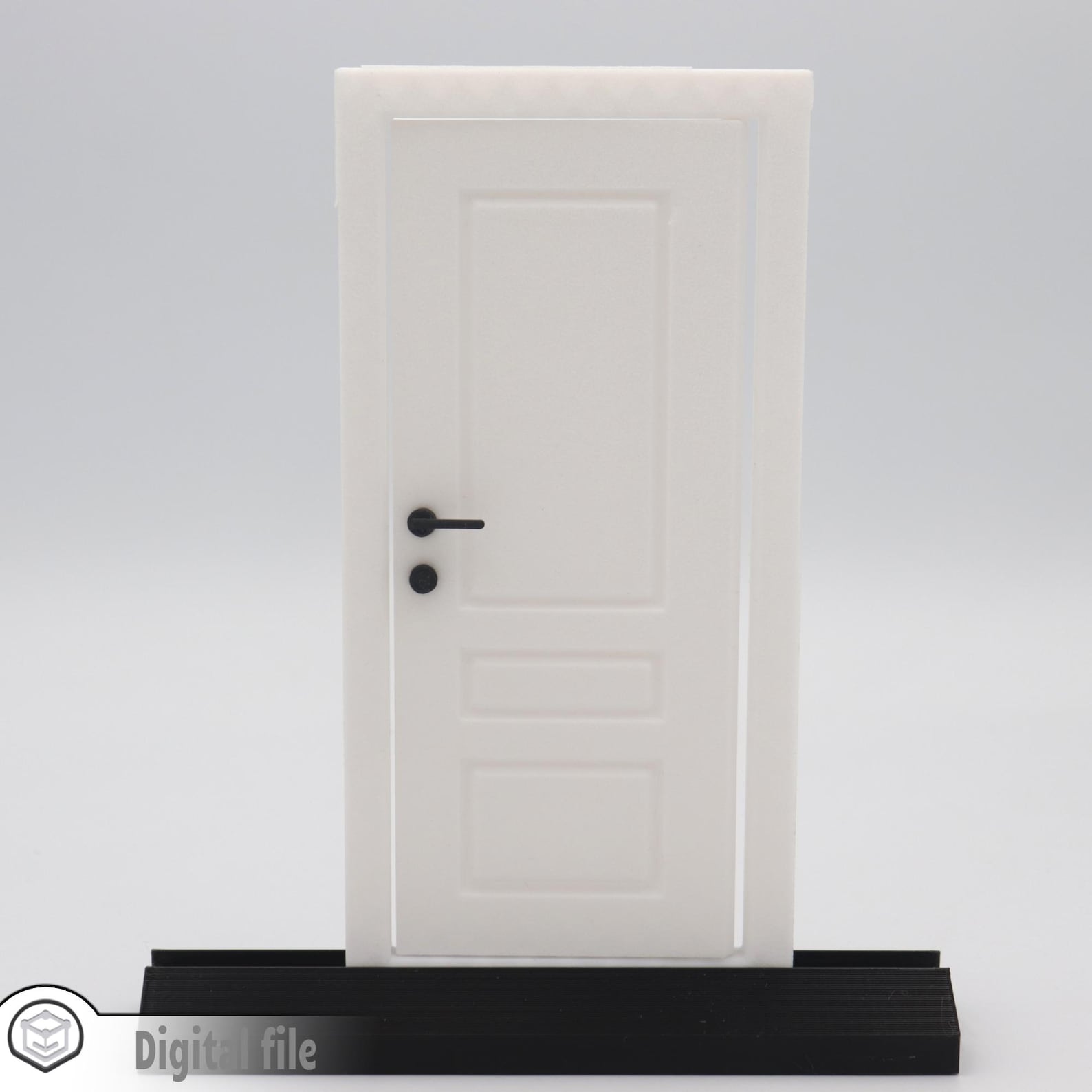 1:12 Miniature Functional Door Style 4 3d Stl File - Etsy