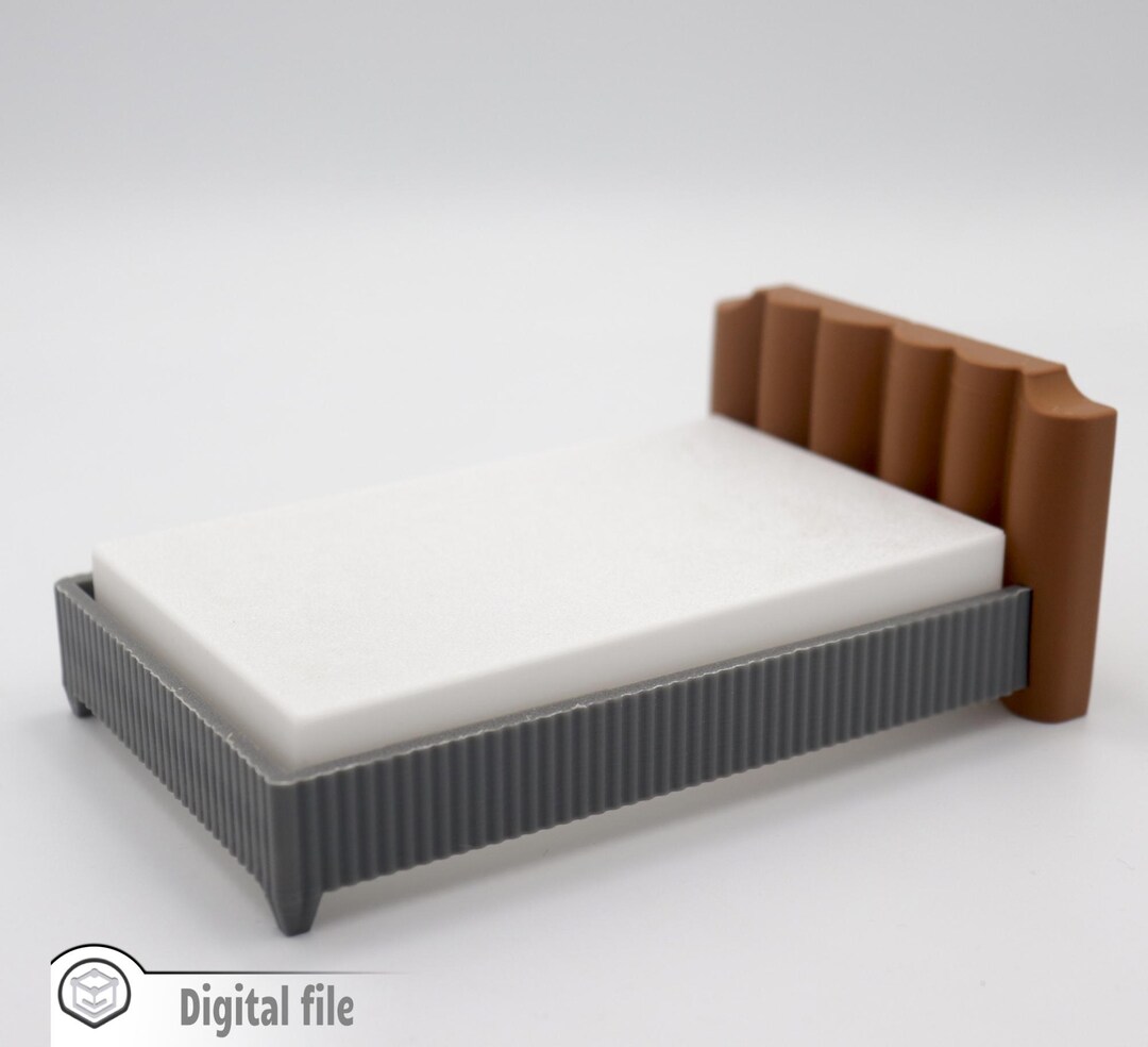 1:12 Miniature Modern Bed 3d Stl File - Etsy