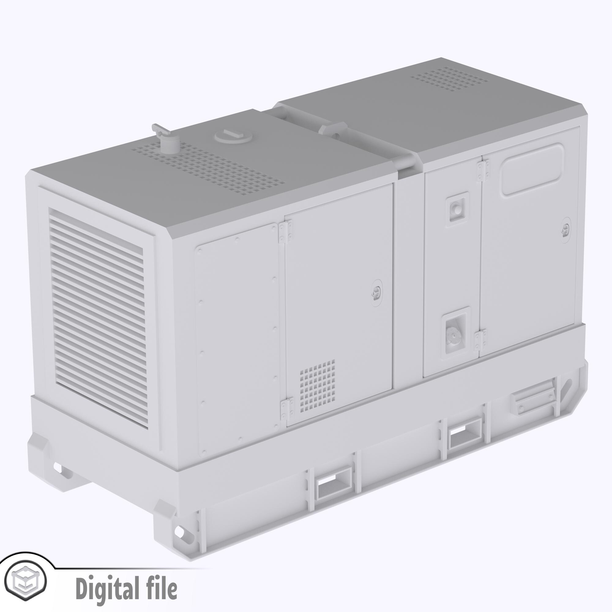 1:87 HO Scale Large Diesel Generator Atlas Copco Inspired Model 3D Stl ...