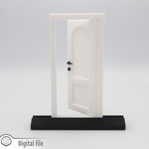 1:12 Miniature Functional Door Style 1 3d Stl File - Etsy