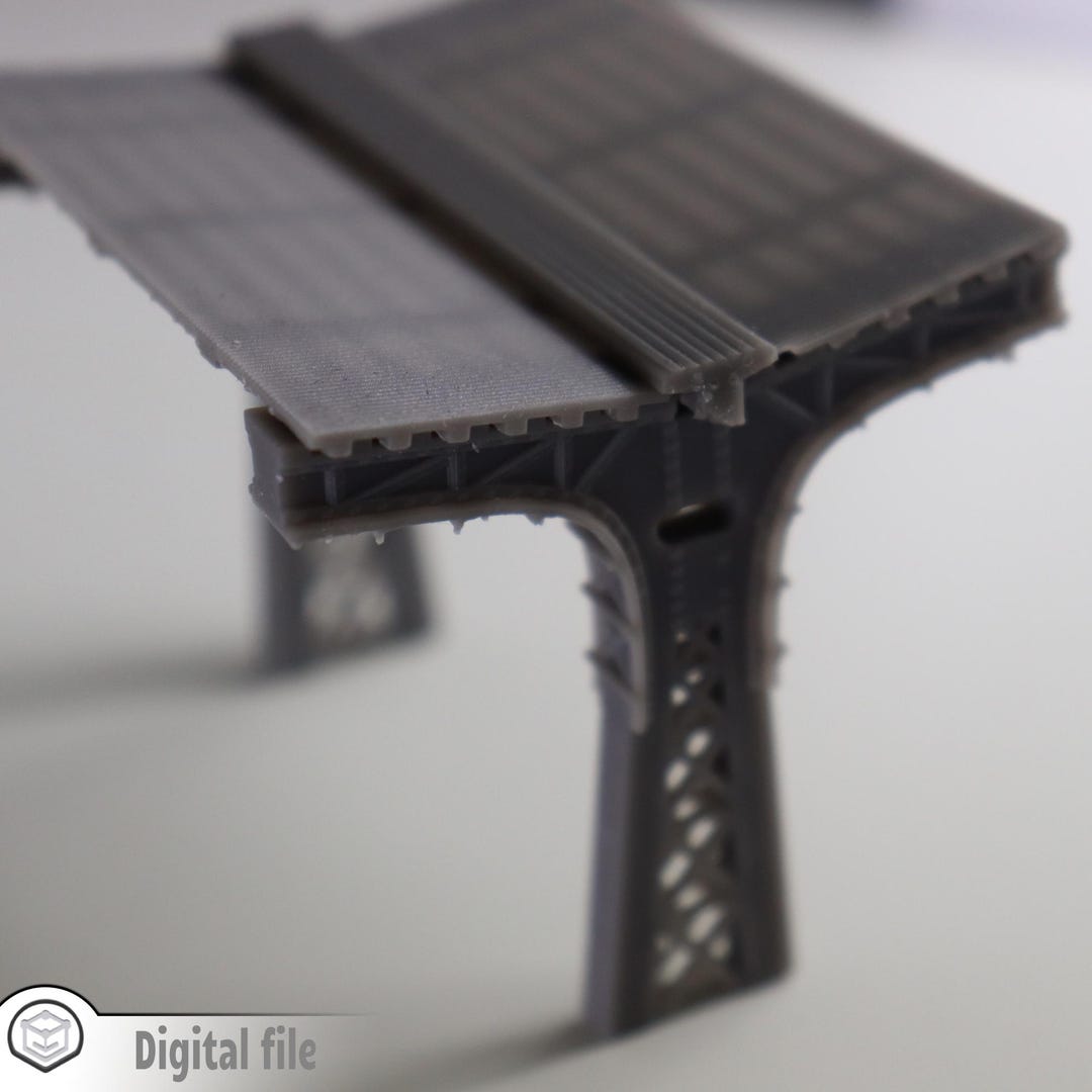 1:87 HO Train Station Outdoor Platform #1 Train Model 3D Stl File - Etsy