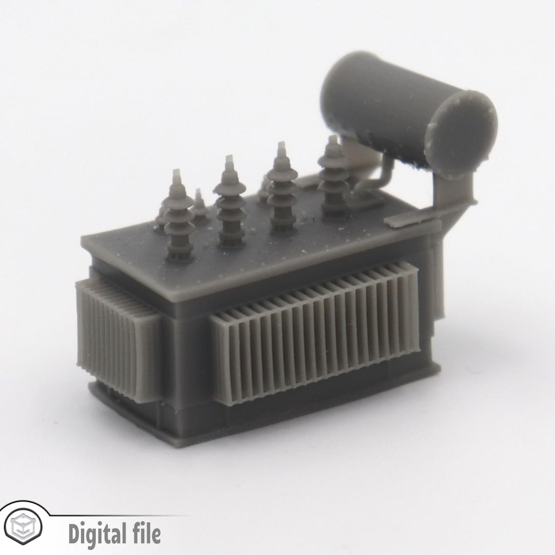 1:87 HO Scale Big Electrical Transformer Station Train Model 3D Stl ...