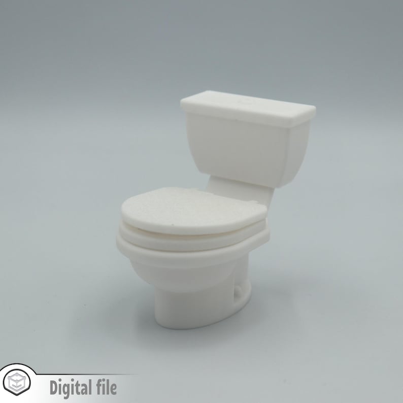 1:12 Miniature Bathroom Modern Toilet 3d Stl File - Etsy