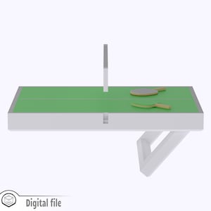 1:12 Miniature Ping Pong Table With Sliding Legs Multi-color Print 3d ...