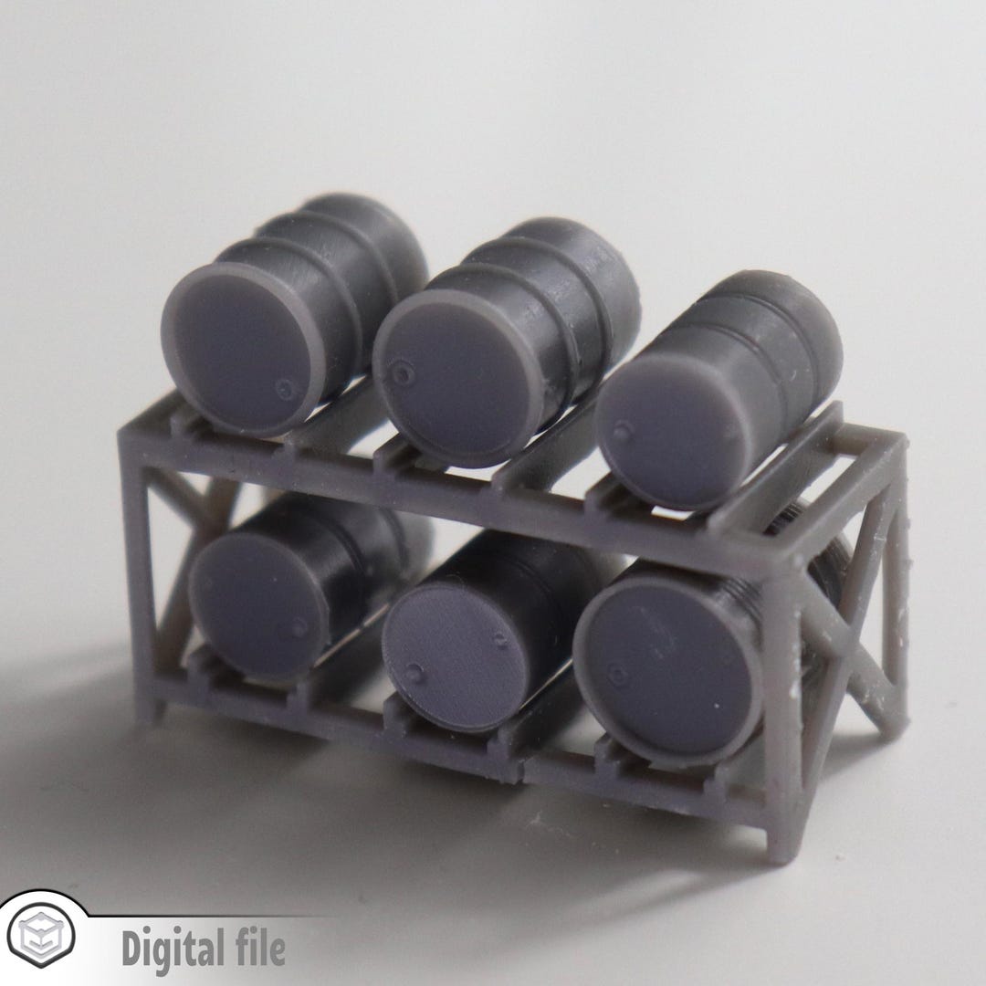 1:87 HO Large Drum Barrel Rack Inspired Train Model 3D Stl File - Etsy