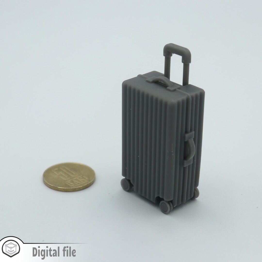 1:12 Miniature Rolling Suitcase #2 3d Stl File - Etsy