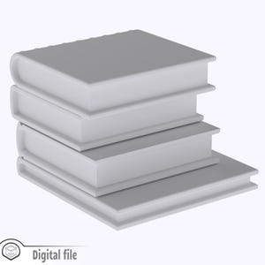 1:12 Miniature Set of 4 Book Covers 3d Stl File - Etsy