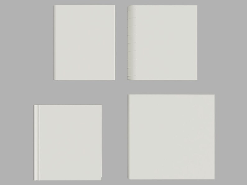 1:12 Miniature Set of 4 Book Covers 3d Stl File - Etsy