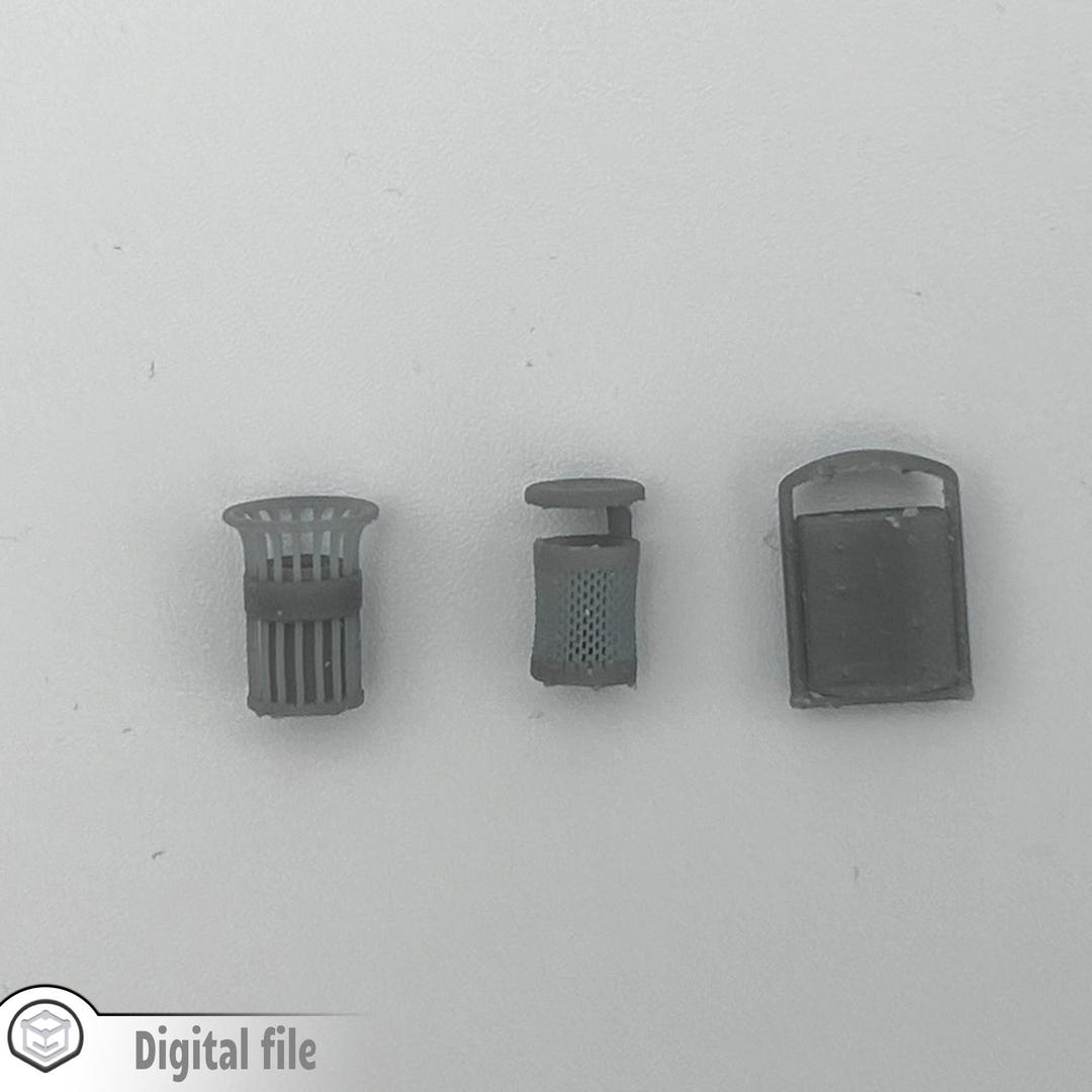 1:87 HO Set of 3 Recycle Bin Train Model 3D Stl File - Etsy