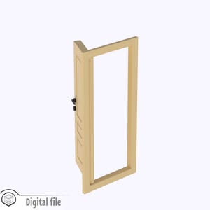 1:12 Miniature Functional Door Style 4 3d Stl File - Etsy