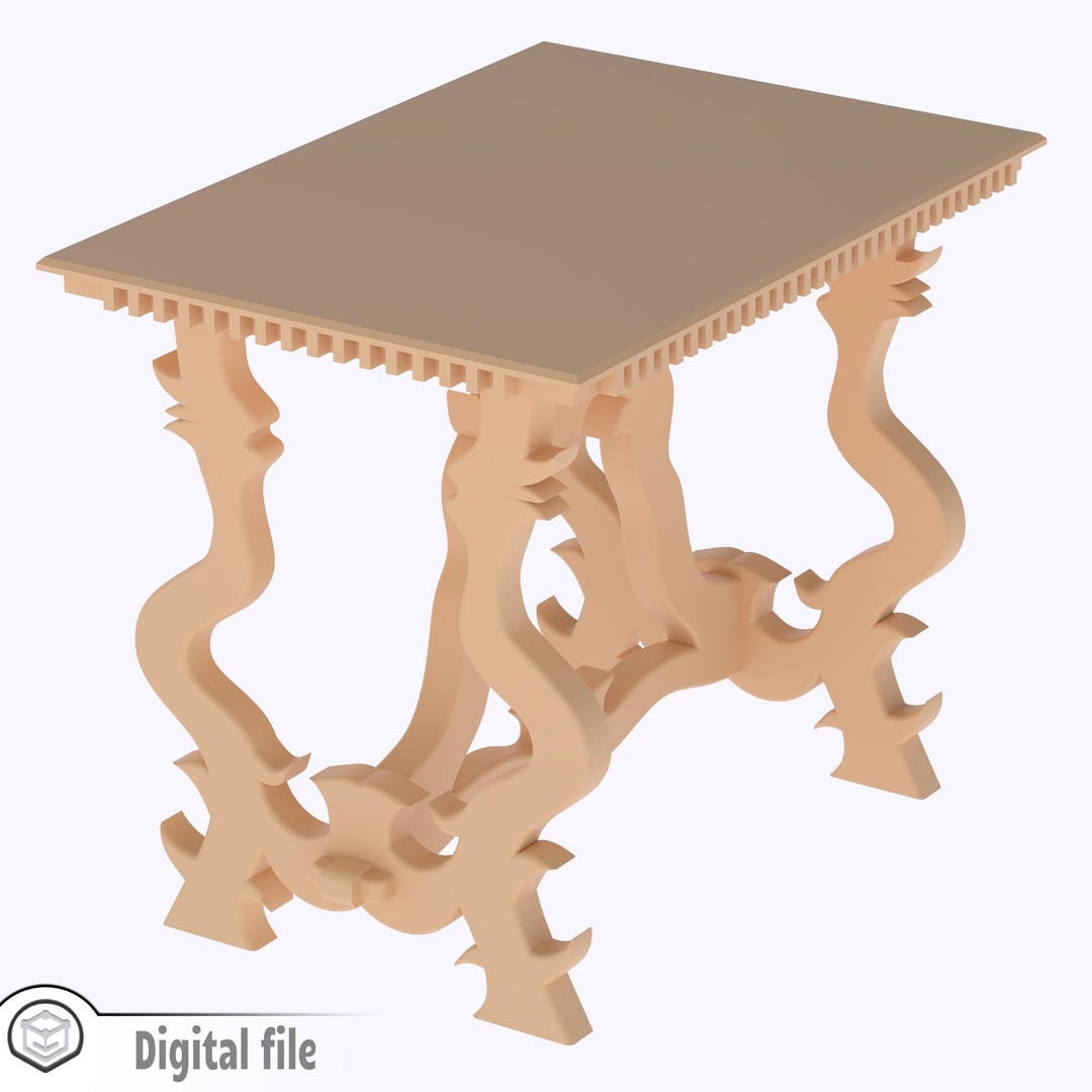 1:12 Miniature Antique Italian Table 3d Stl File - Etsy
