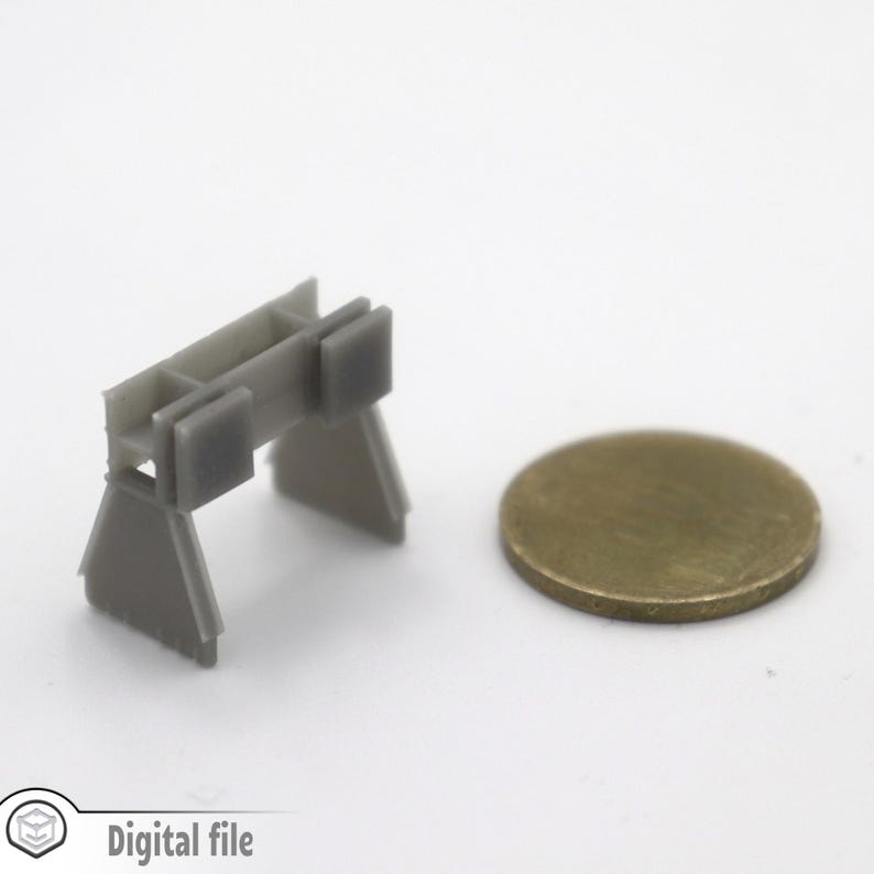 1:87 HO Scale Buffer Stop 1 Train Model 3D Stl File - Etsy