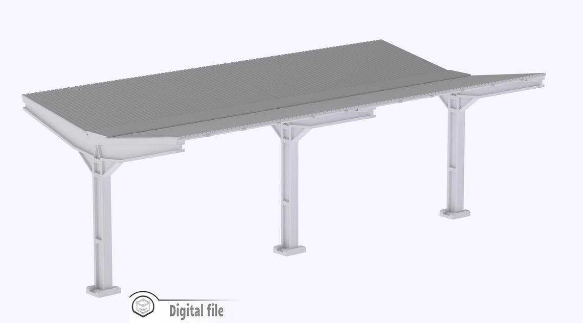 1:87 HO Train Station Outdoor Platform #2 Train Model 3D Stl File - Etsy