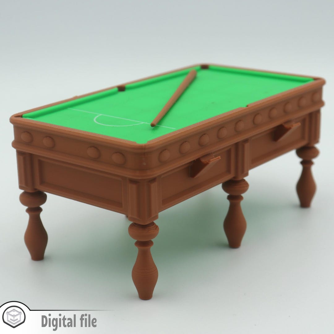1:12 Miniature Snooker Table Game 3d Stl File - Etsy