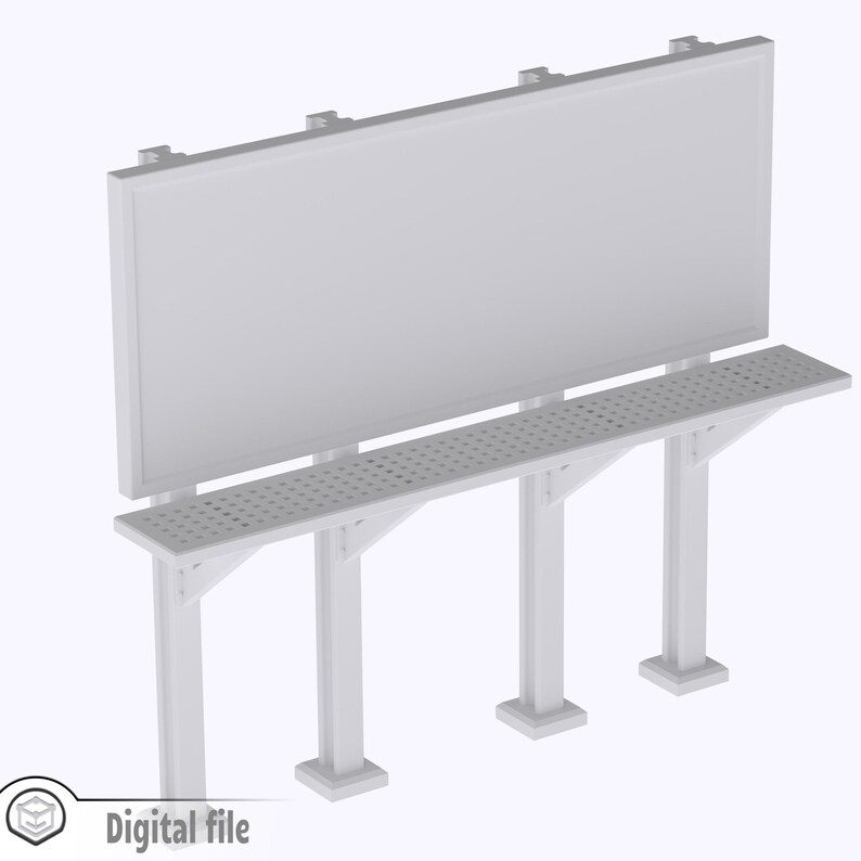 1:87 HO Metal Billboard Train Model 3D Stl File - Etsy