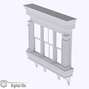 1:12 Miniature Bay Window With Functional Sliding Windows Multi-color ...