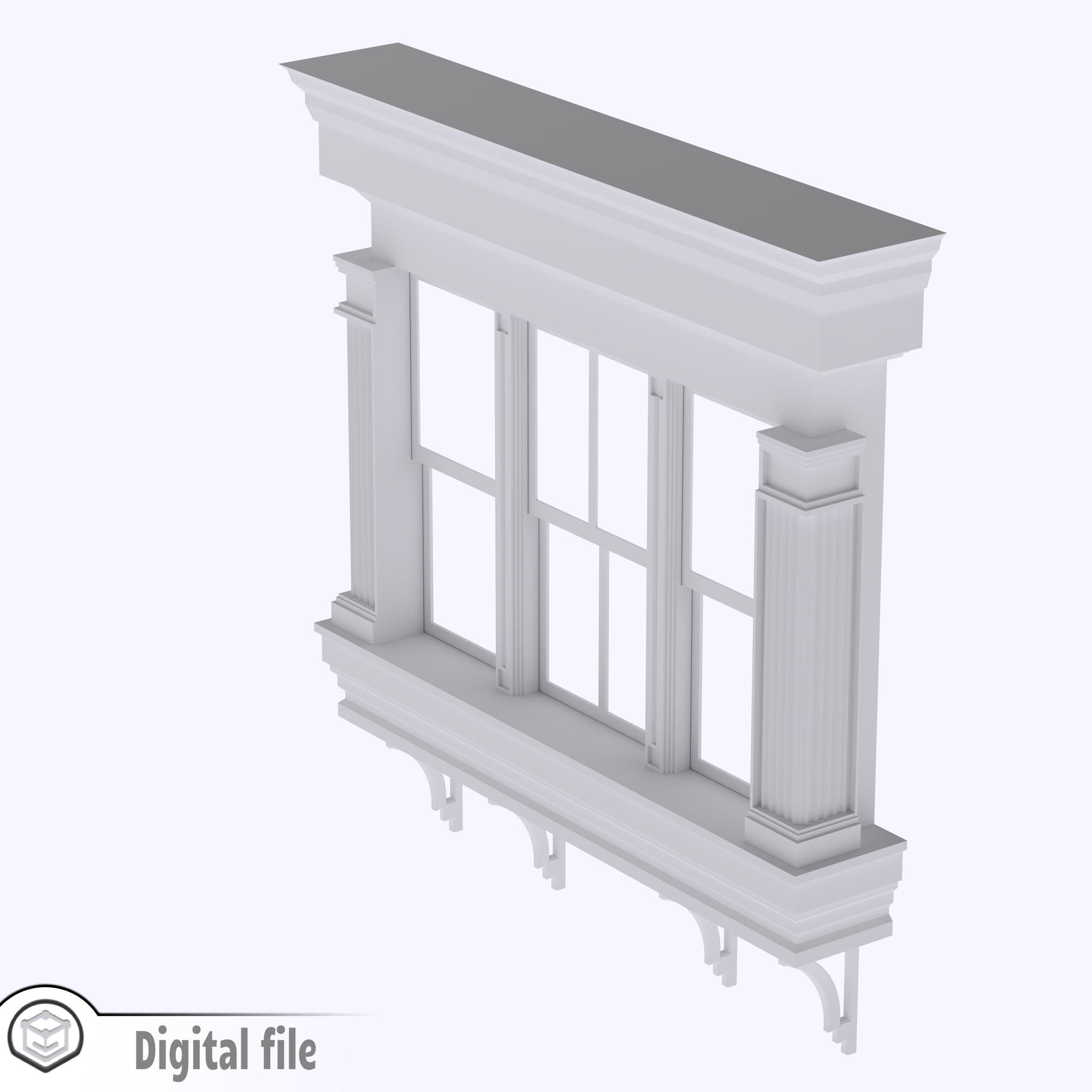 1:12 Miniature Bay Window With Functional Sliding Windows Multi-color ...
