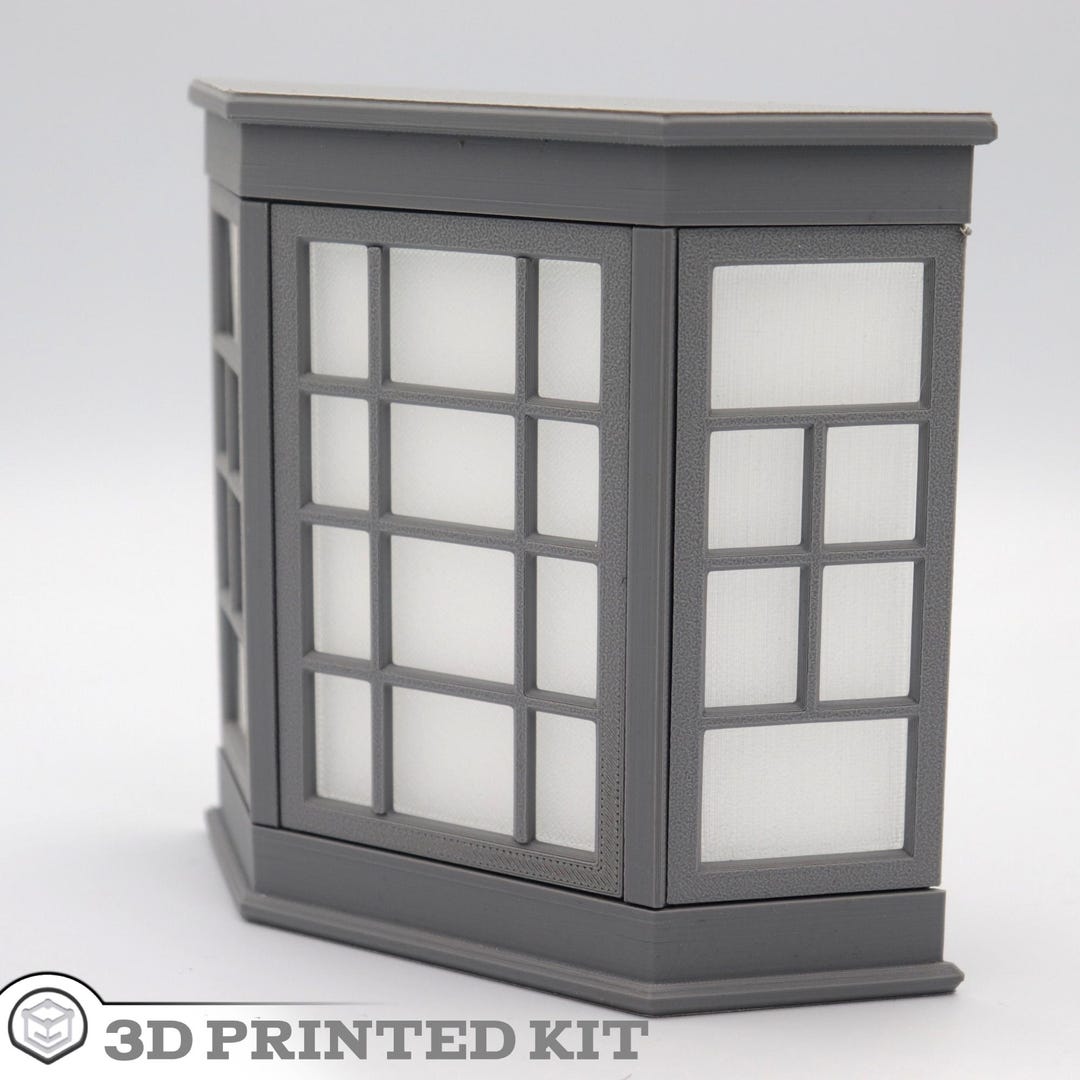 3D Printed Kit Dollhouse Bay Window 1:12 Miniature - Etsy