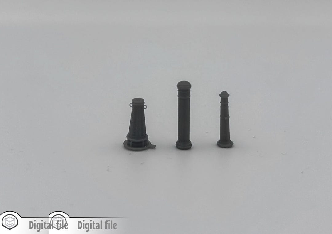 1:87 HO Set of 3 Urban Bollard #1 Train Model 3D Stl File - Etsy