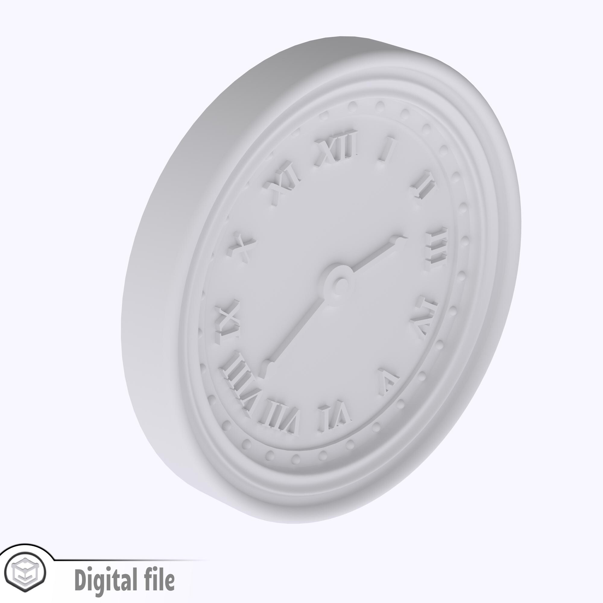 1:12 Miniature Wall Clock 3d Stl File - Etsy