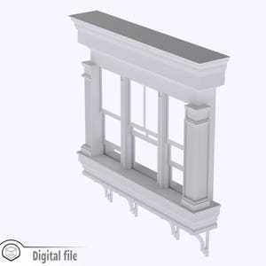 1:12 Miniature Bay Window With Functional Sliding Windows Multi-color ...
