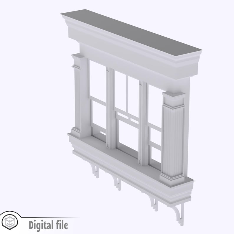 1:12 Miniature Bay Window With Functional Sliding Windows Multi-color ...