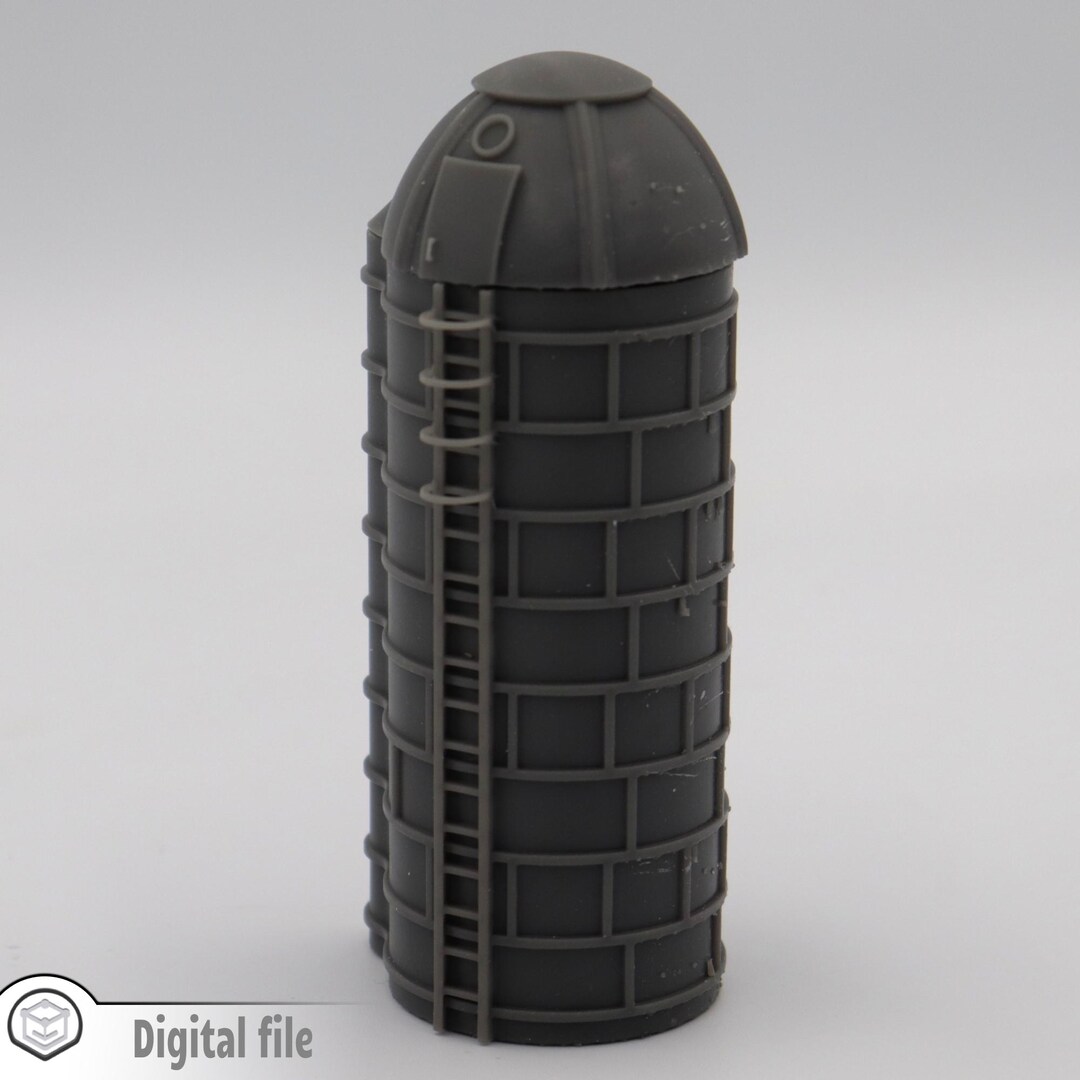1:87 HO Tall Silo/water Tower Train Model #2 3D Stl File - Etsy