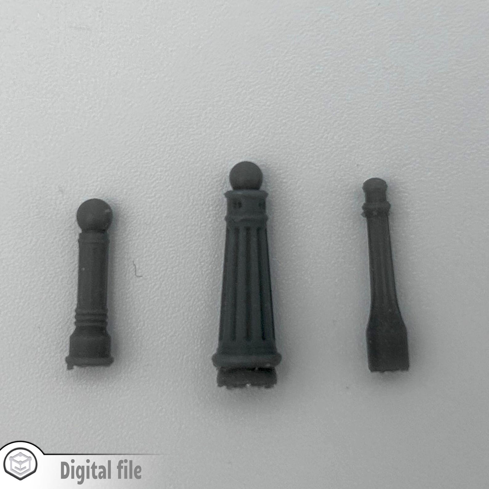 1:87 HO Set of 3 Urban Bollard #1 Train Model 3D Stl File - Etsy