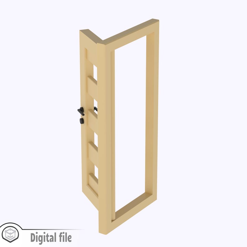 1:12 Miniature Functional Door Style 6 Multi-color and Multi-material ...