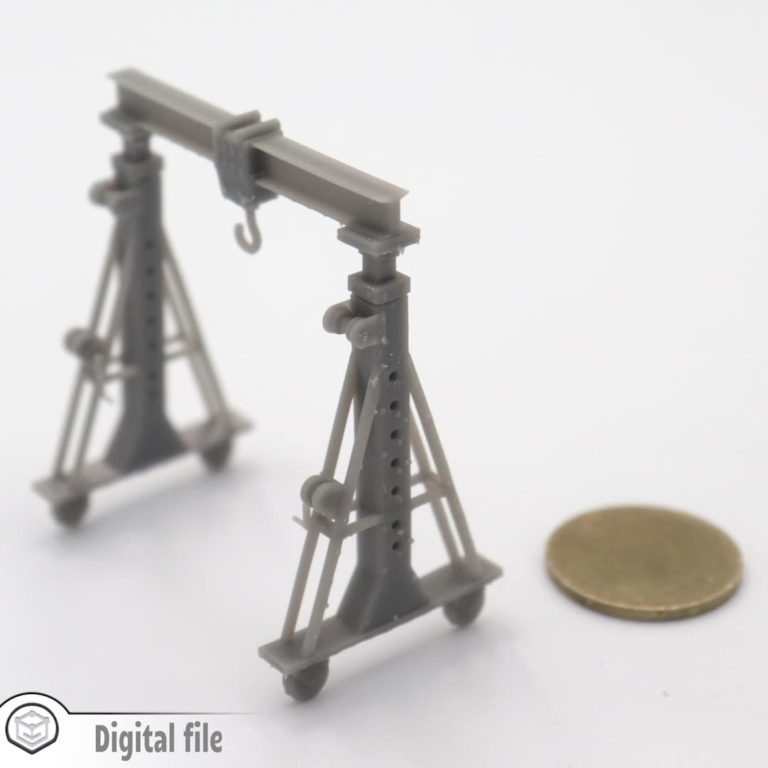 1:87 HO Small Gantry Crane Train Model 3D Stl File - Etsy