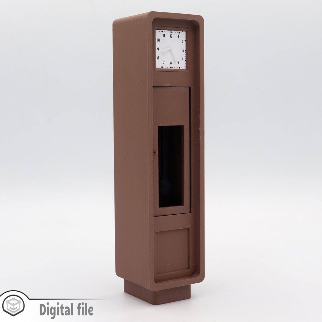 1:12 Miniature Stand Clock Modern Inspired From Danish Westminster ...