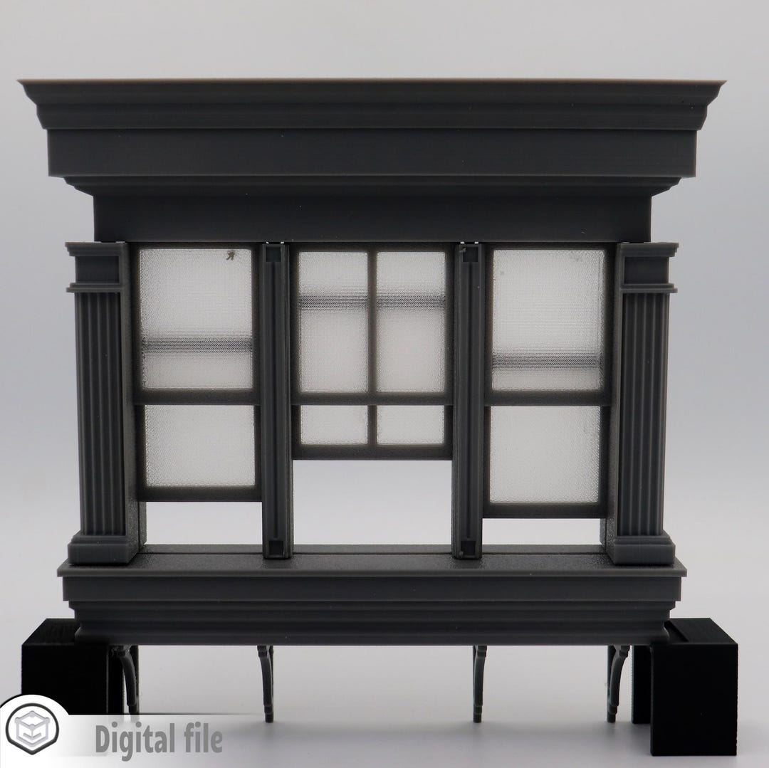 1:12 Miniature Bay Window With Functional Sliding Windows Multi-color ...