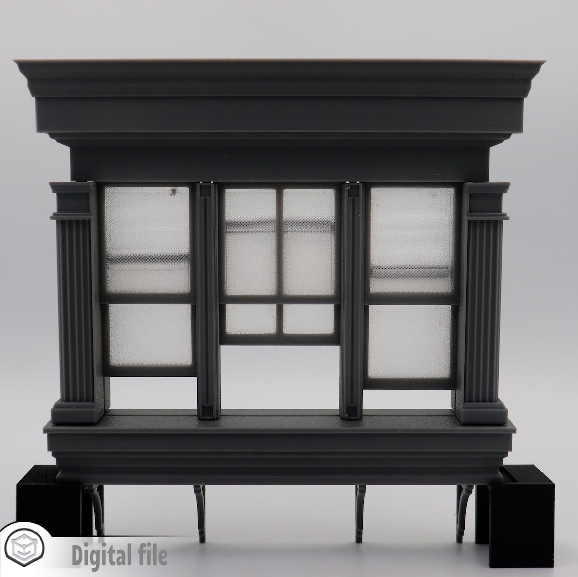 1:12 Miniature Bay Window With Functional Sliding Windows Multi-color ...