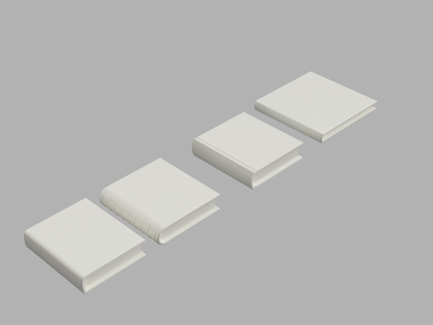 1:12 Miniature Set of 4 Book Covers 3d Stl File - Etsy