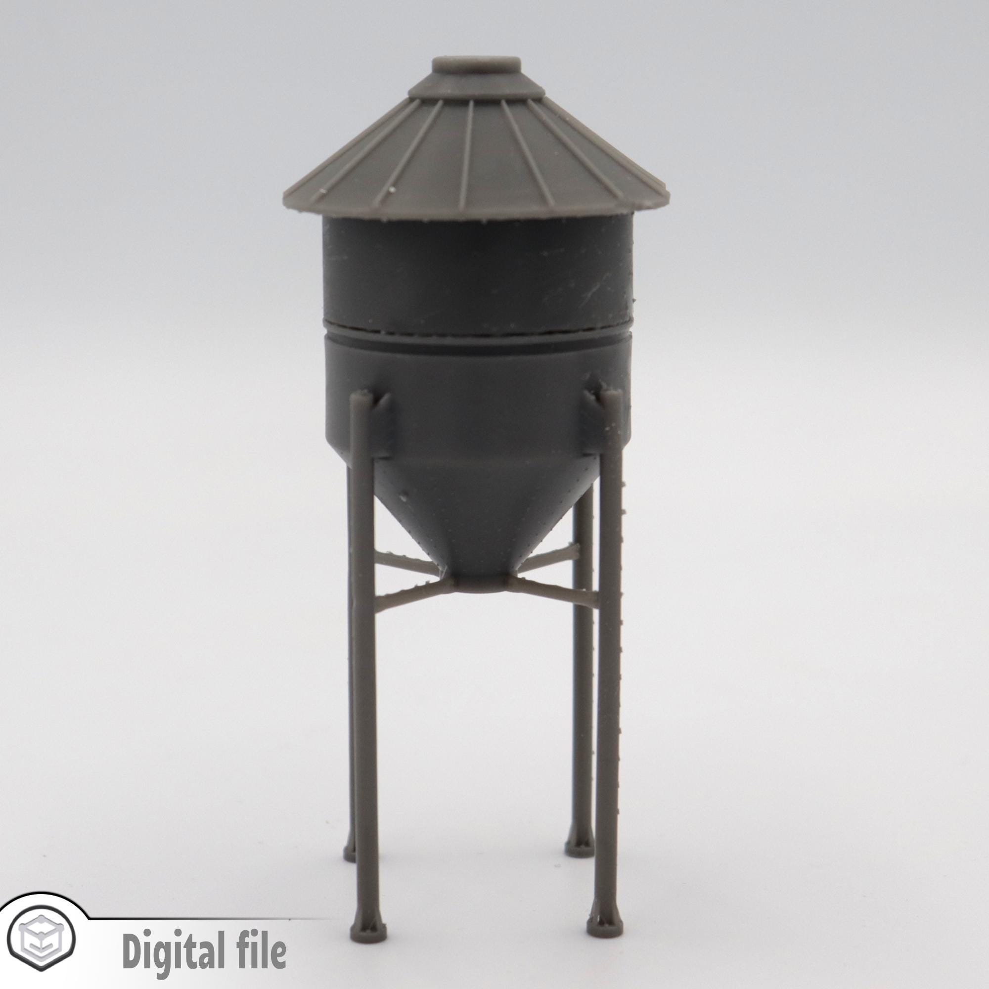 1:87 HO Tall Silo/water Tower Train Model 3D Stl File - Etsy