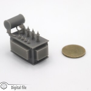 1:87 HO Scale Big Electrical Transformer Station Train Model 3D Stl ...