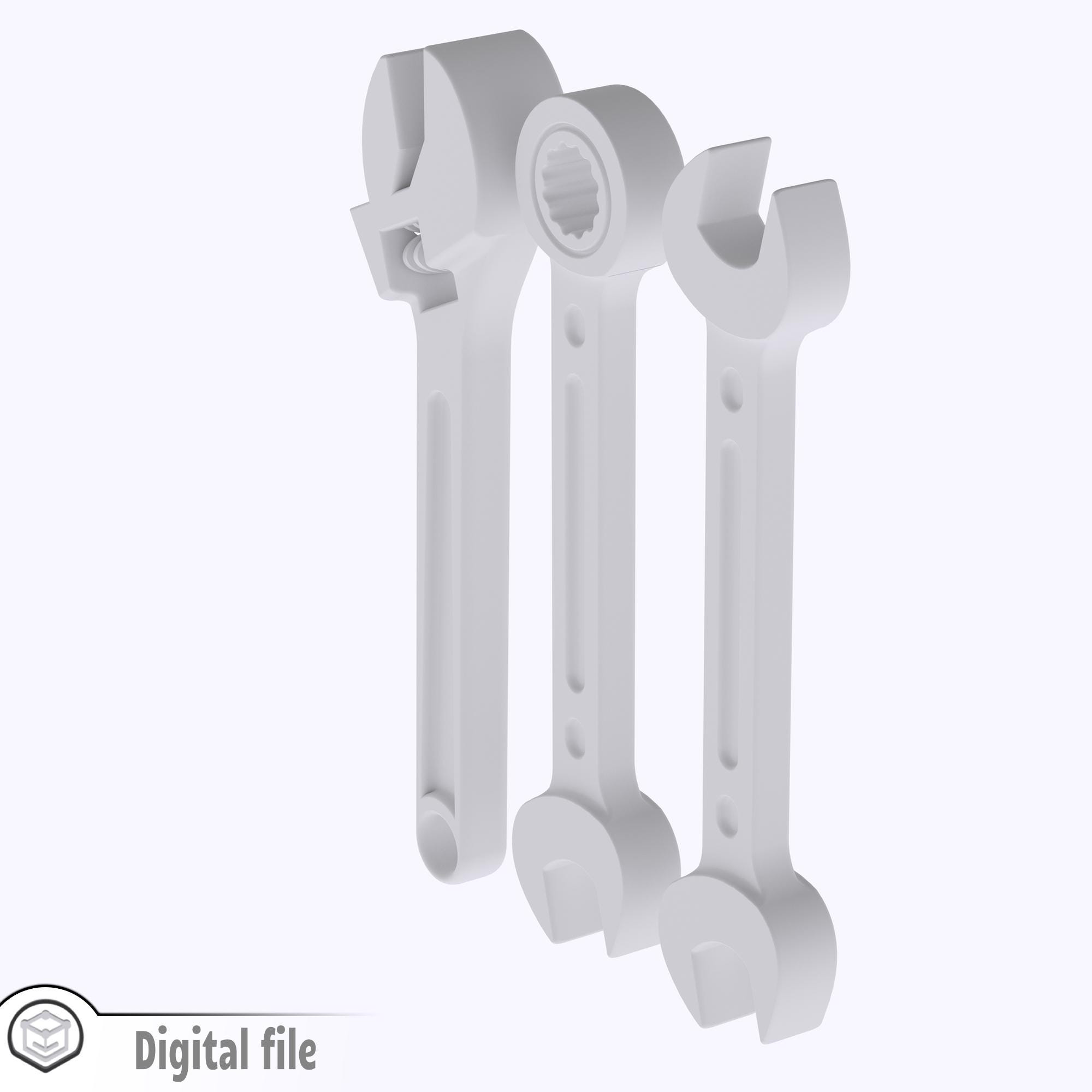 1:12 Miniature Set of 3 Wrenches 3d Stl File - Etsy