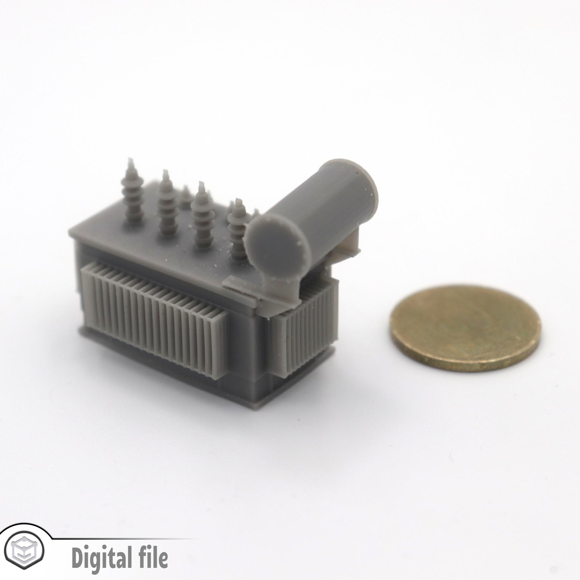 1:87 HO Scale Big Electrical Transformer Station Train Model 3D Stl ...