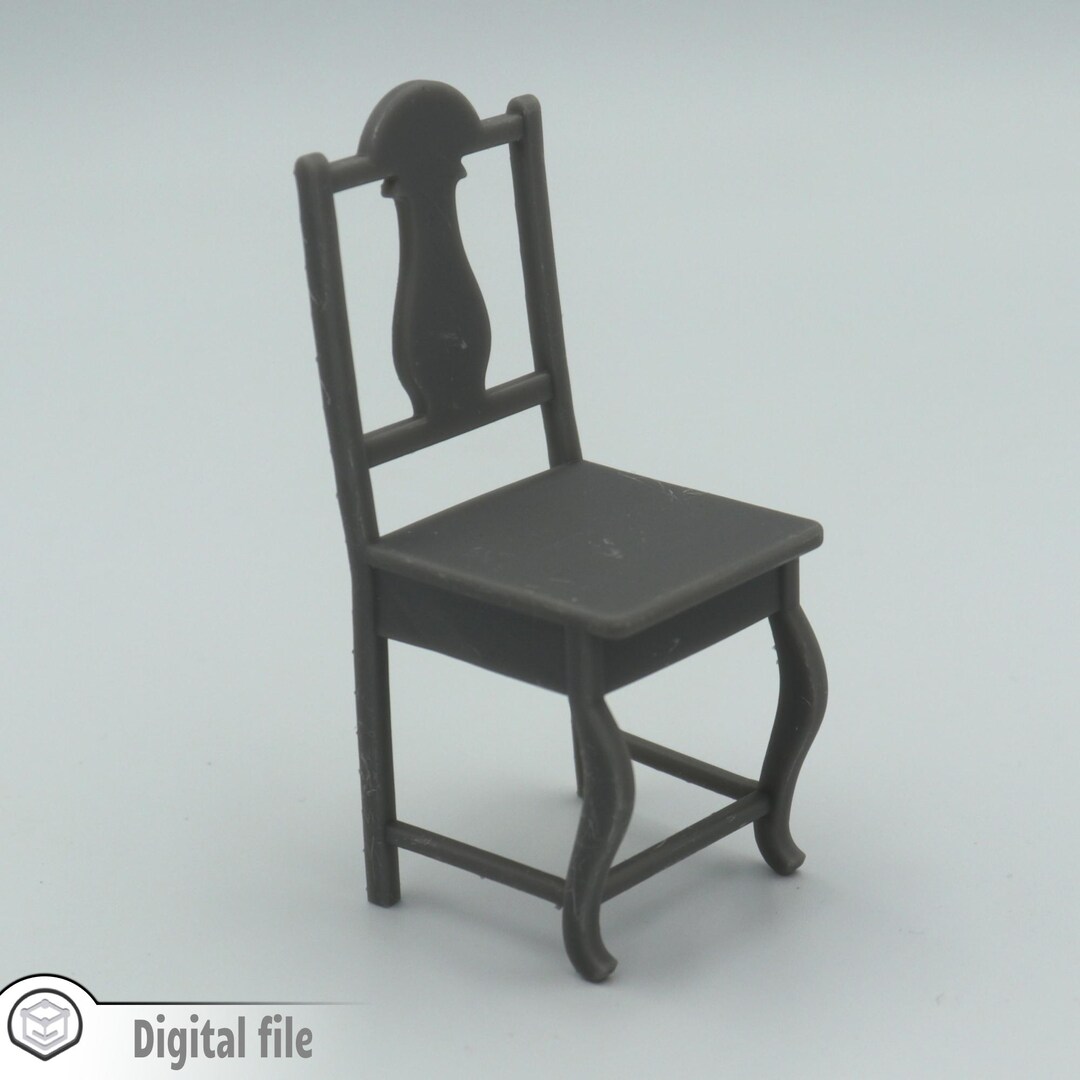 1:12 Miniature Classic Wooden Chair 3d Stl File - Etsy