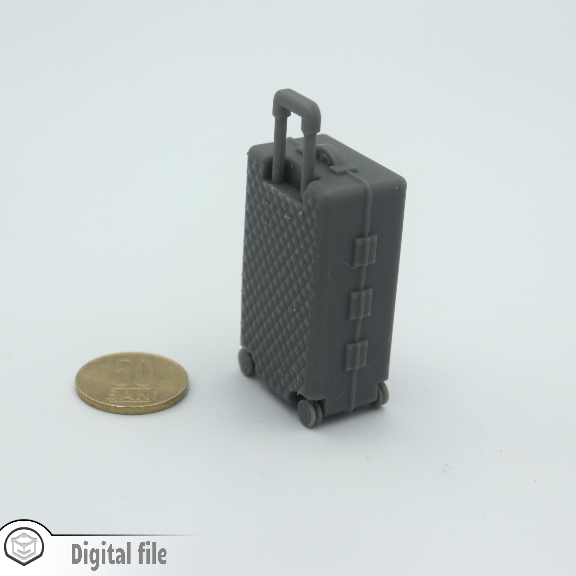 1:12 Miniature Rolling Suitcase #1 3d Stl File - Etsy