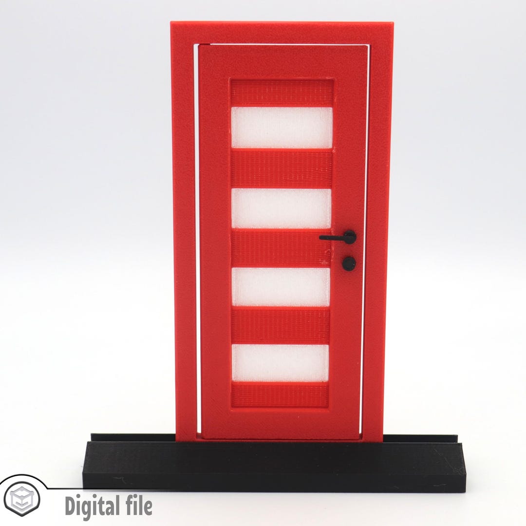 1:12 Miniature Functional Door Style 6 Multi-color and Multi-material ...