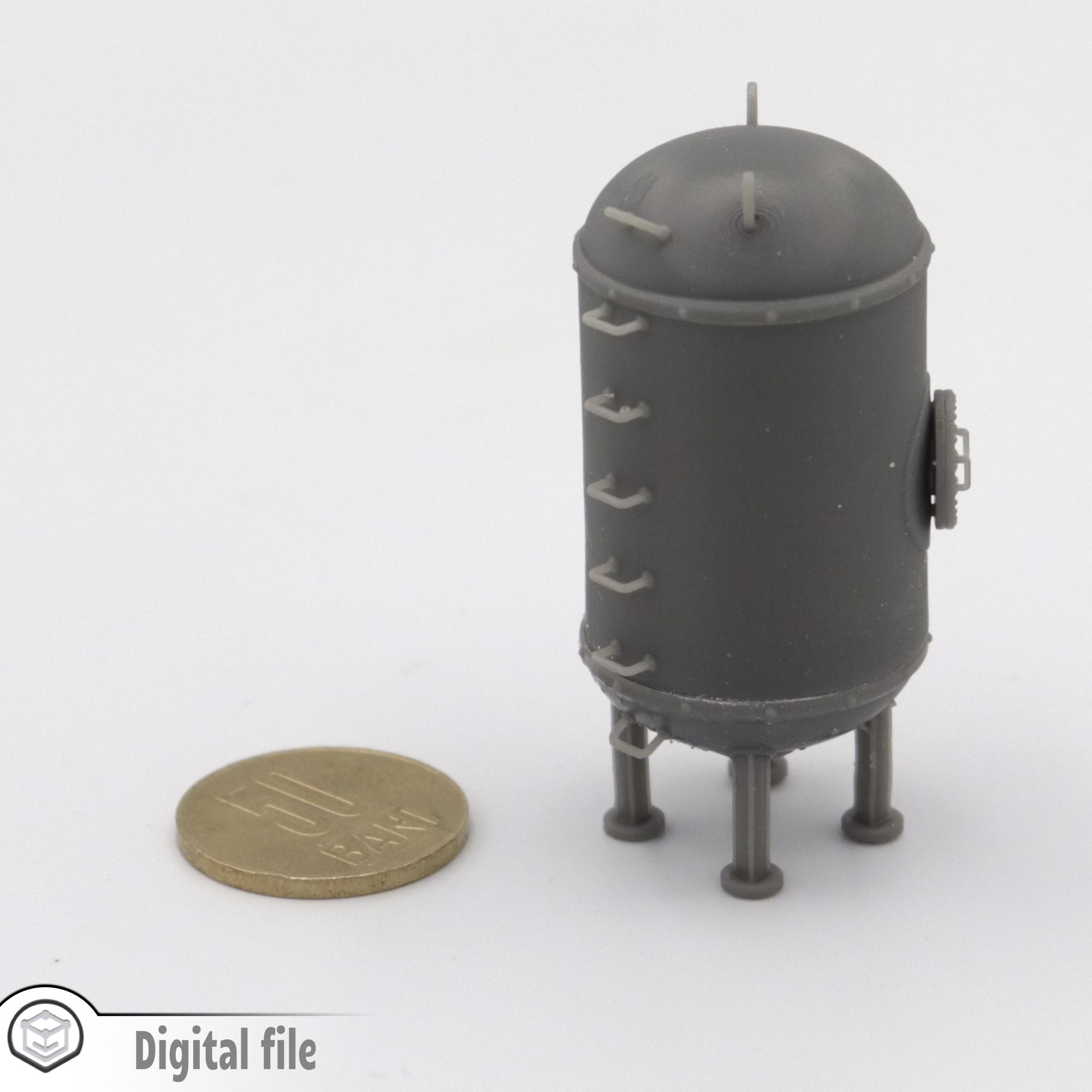 1:87 HO Storage Tank/gas Tank Train Model 3D Stl File - Etsy