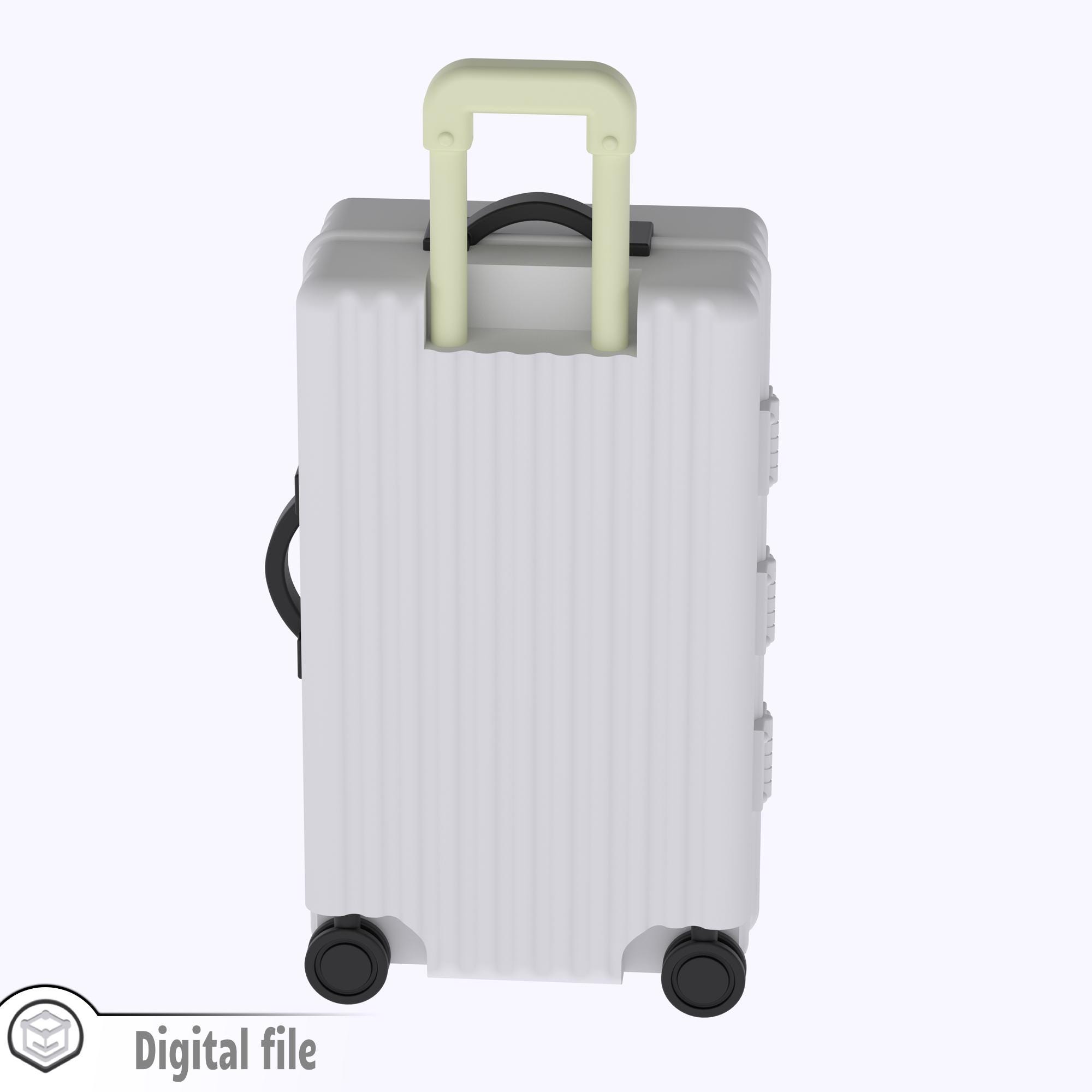 1:12 Miniature Rolling Suitcase #2 3d Stl File - Etsy