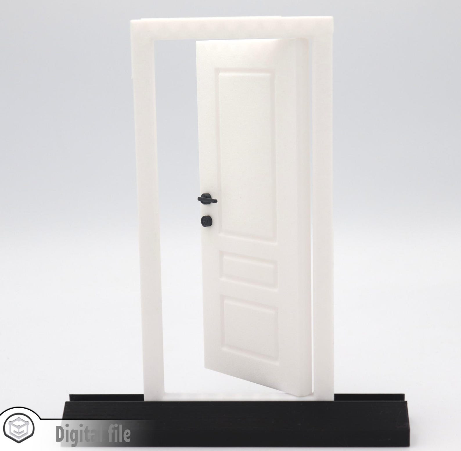 1:12 Miniature Functional Door Style 4 3d Stl File - Etsy